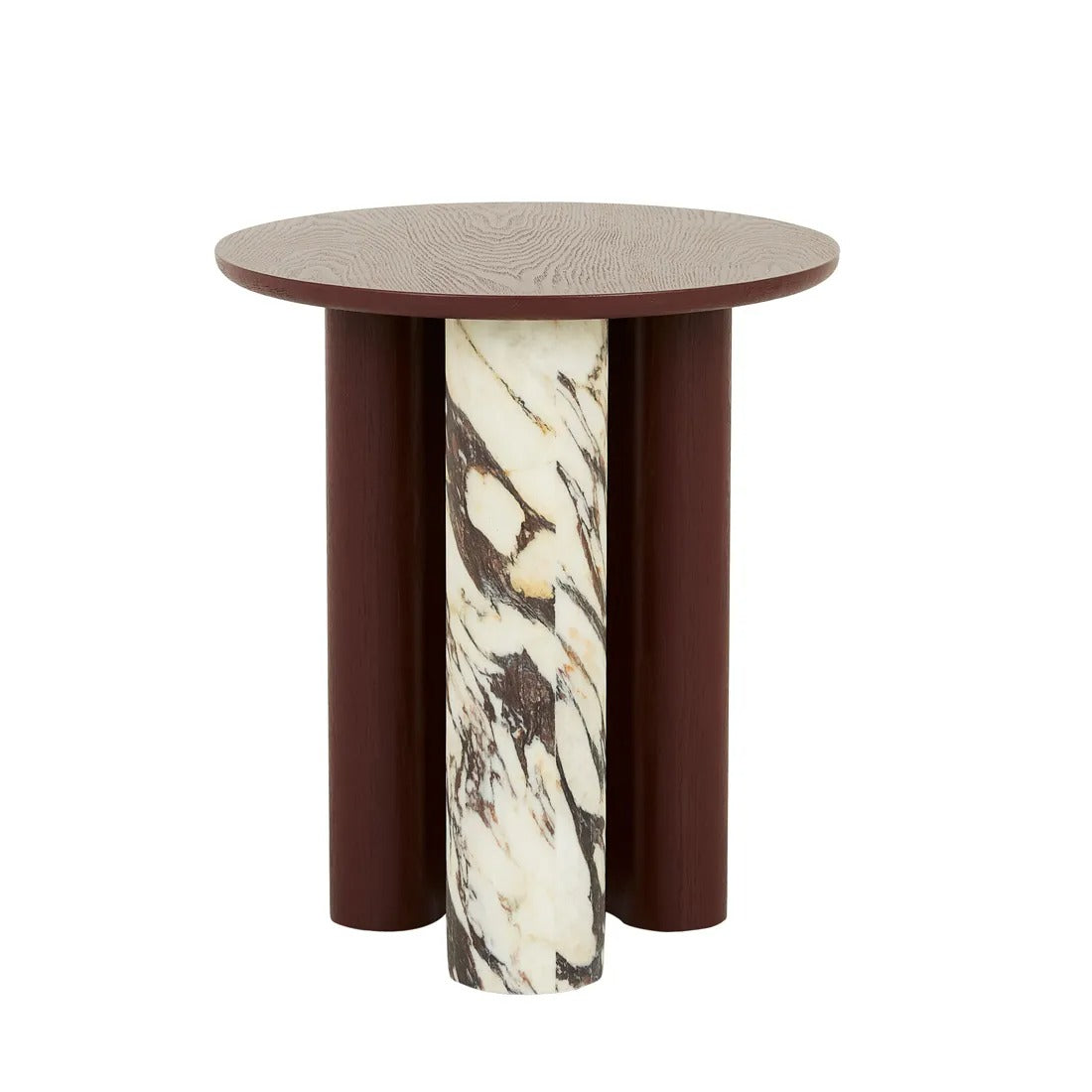 Helio Side Table - Shiraz - Viola Marble – Ikos Home Pty Ltd
